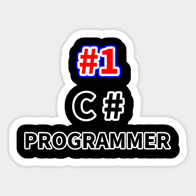 Number one C# programmer - C Sharp - Sticker | TeePublic